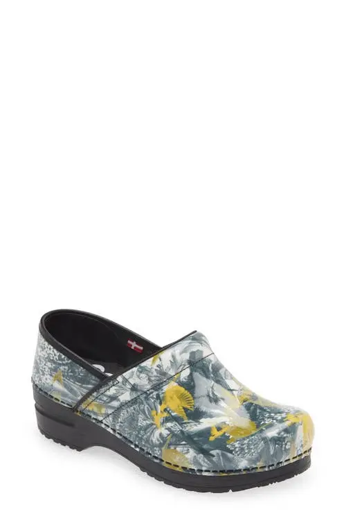 SANITA Flyaway Clog - Yellow/grey