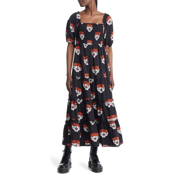 DRESSED IN LALA Smocked Maxi Dress