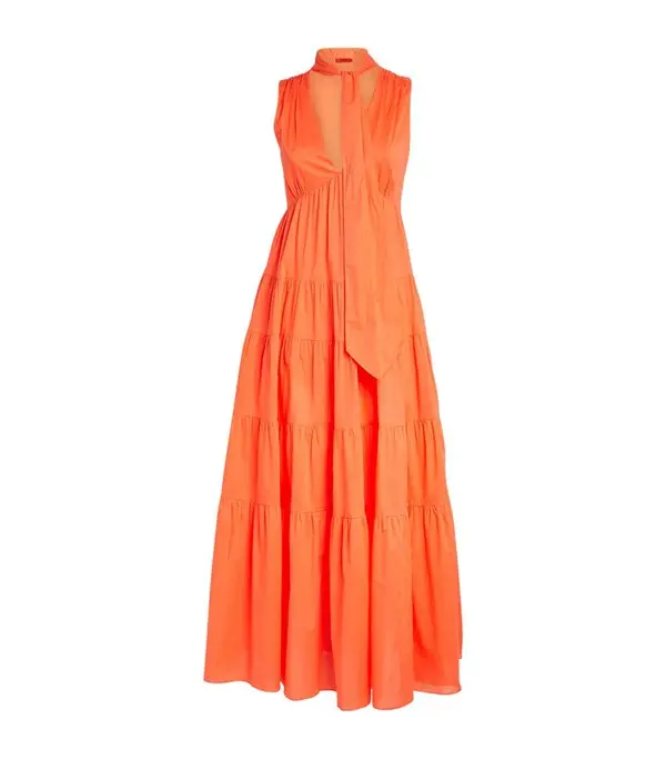 co tiered cotton midi dress Marley Tiered Midi Dress Midnight Print / S