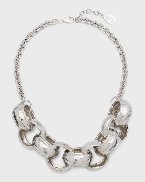 DEVON LEIGH Rhodium Chain Necklace