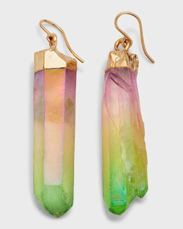 DEVON LEIGH Rainbow Crystal Dangle Earrings