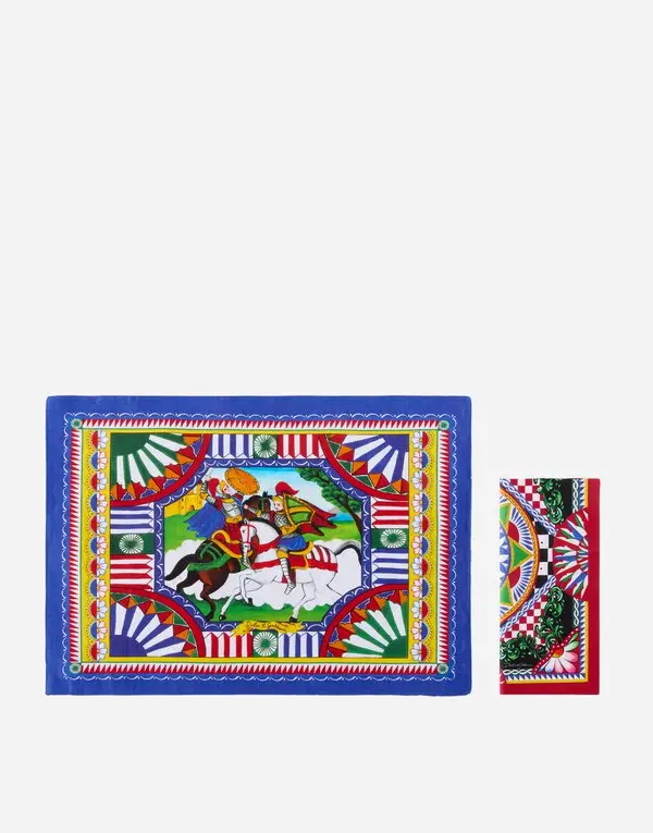 Dolce & Gabbana Set Linen Placemat And Napkin - Multicolor