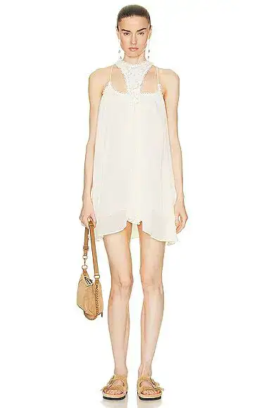 Isabel Marant Racky Dress In Ivory In Ecru - 85% Off | Editorialist