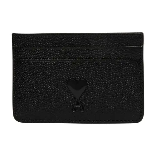 Buy Ami Paris Ami De Coeur Card Holder - Black At 40% Off | Editorialist