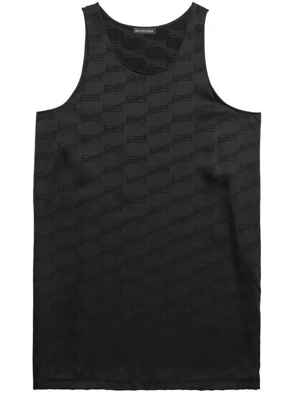 Balenciaga Bb Monogram Tank Top - Black