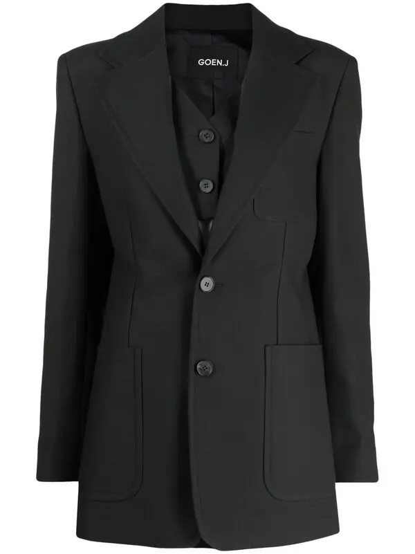 Goen.j Notched-lapel Single-breasted Blazer