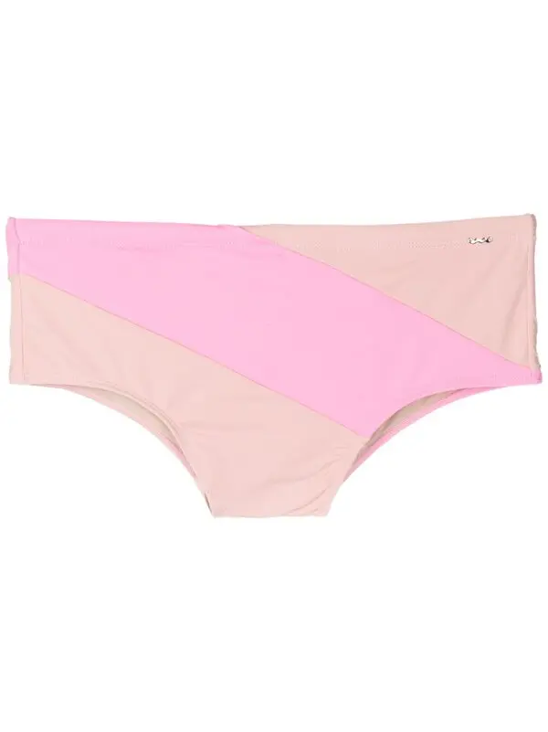 AMIR SLAMA Panelled Swim Trunks - Neutrals