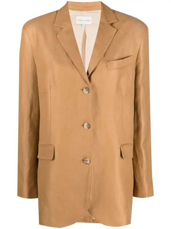 Loulou De Saison Single-breasted Long-sleeved Blazer - Brown