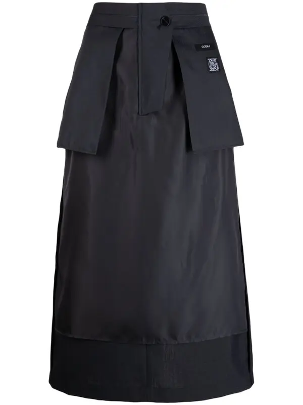 Goen.j Inside-out Midi Skirt - Grey