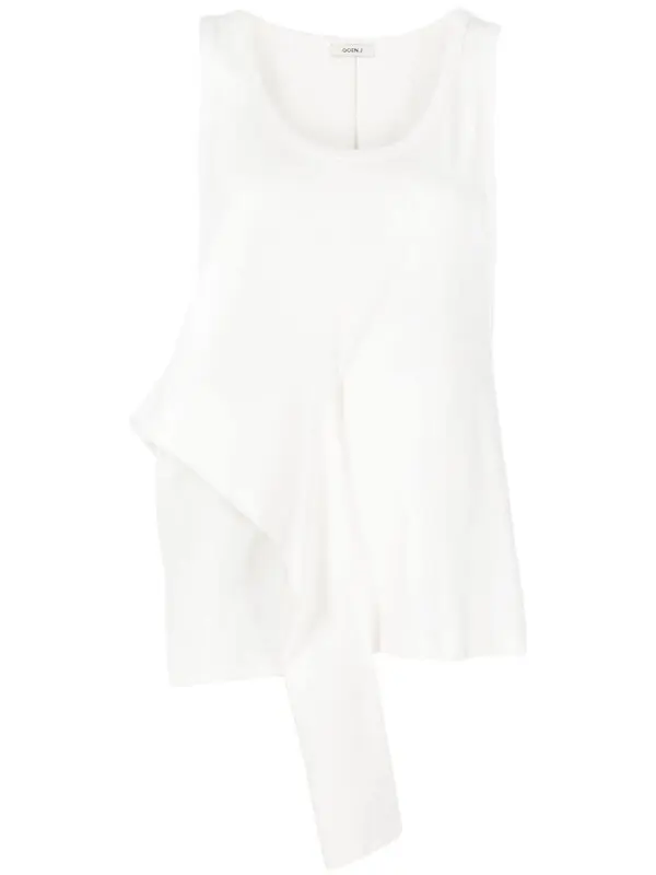 Goen.j Knot-detail Tank Top - White