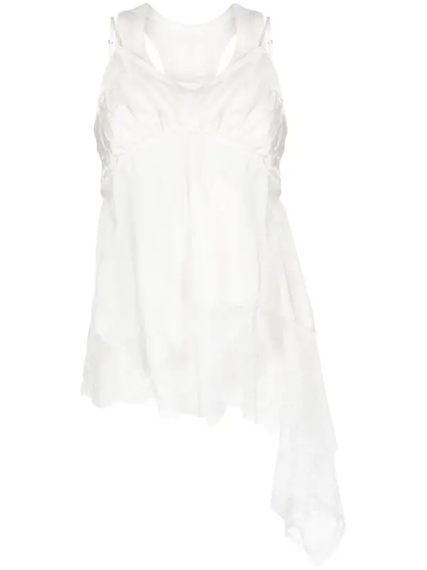 Goen.j Lace-trimmed Double-layer Camisole - White