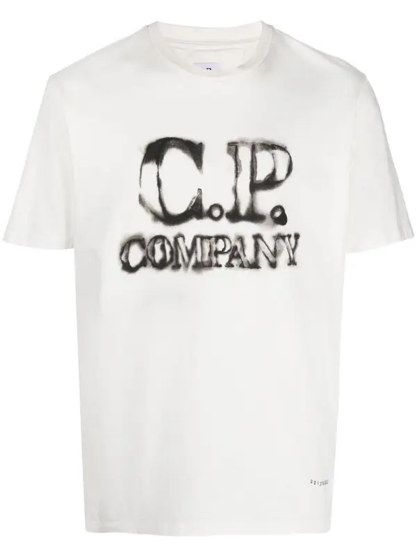 C.P. COMPANY Faded Logo-print T-shirt