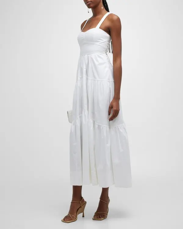Buy A.L.C. Lily Lace-up Back Maxi Dress - White At 65% Off | Editorialist