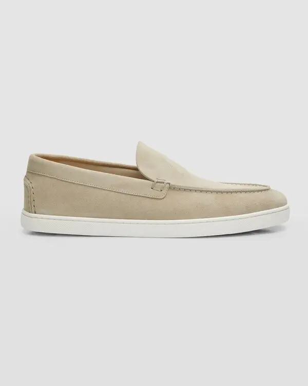 CHRISTIAN LOUBOUTIN Varsiboat Leather Boat Shoes - Goose