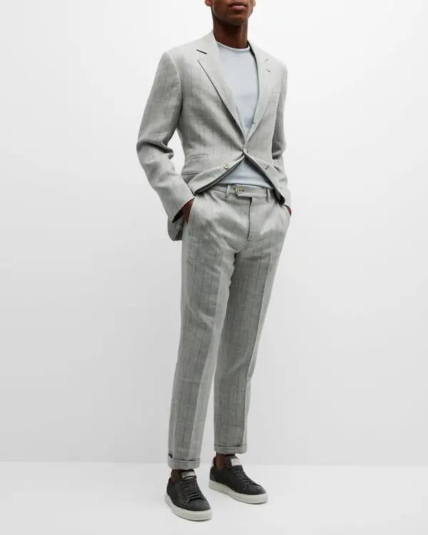 Brunello Cucinelli Brown Wool Two-Piece Suit