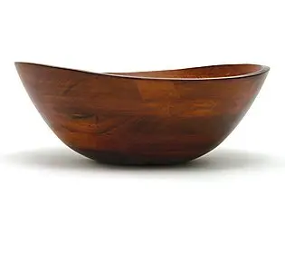 LIPPER Large Cherry Matte Finish Wavy Rim Bowl