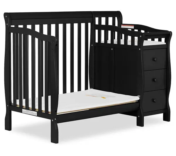 DREAM ON ME Jayden 4-in-1 Mini Convertible Crib And Changer