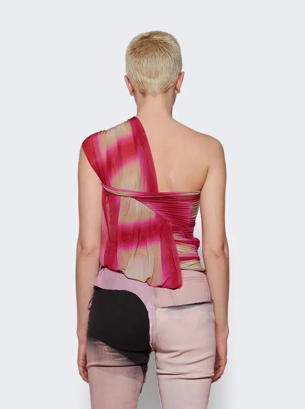 Rick Owens Edfu Sleeveless Top - Fuchsia Plaid