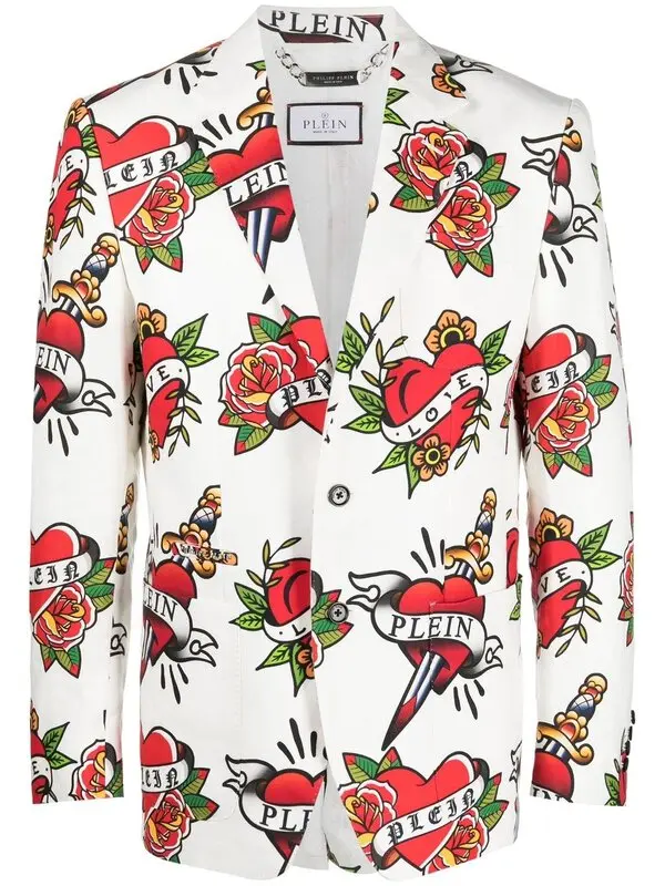 Philipp Plein Logo-print Blazer