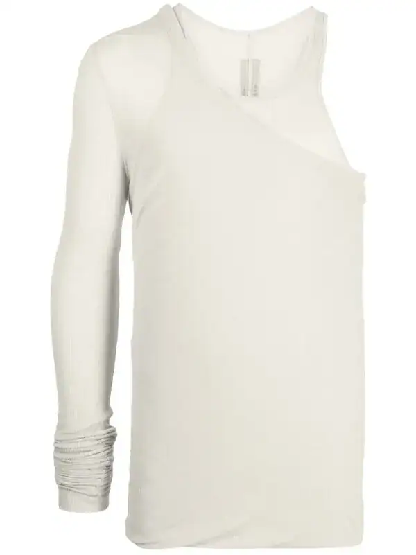 Rick Owens Ziggy Banana Ribbed Tank Top In Brown - 40% Off 