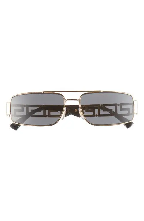 Versace 60mm Irregular Rectangular Sunglasses
