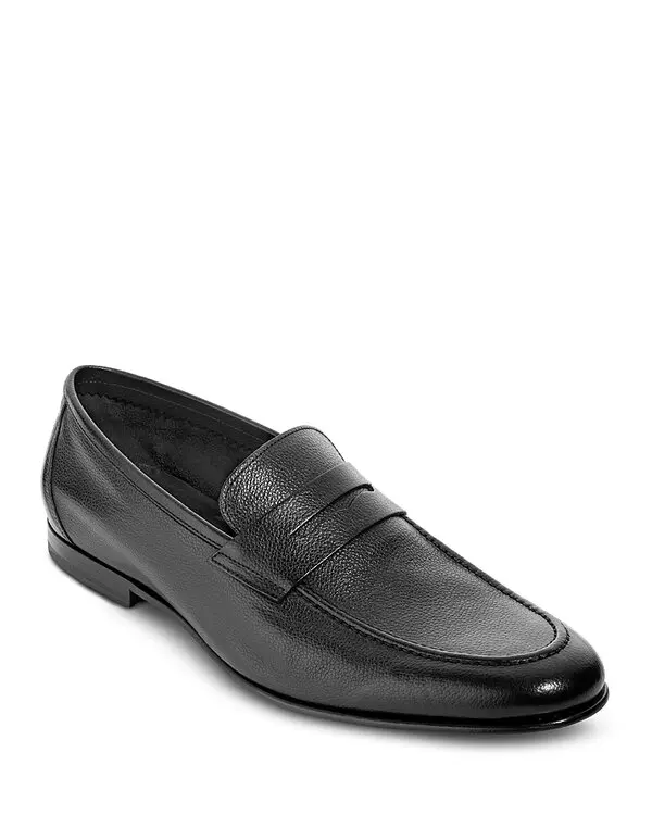 To Boot New York Ravello Penny Loafers - Black Calf