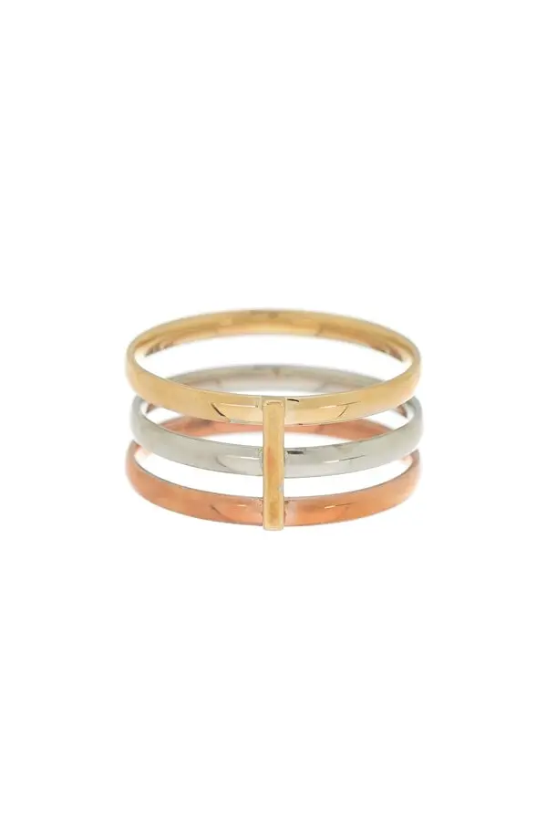 Bony Levy 14k Gold 3-row Ring - 14k Yellow Gold | Editorialist