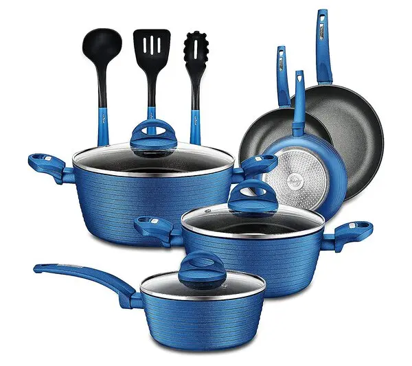NUTRICHEF 12pc. Professional Cookeware Set