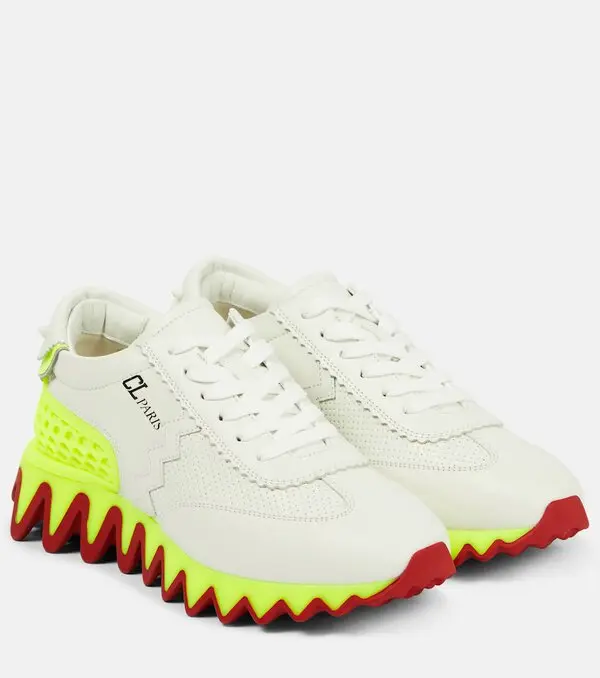 CHRISTIAN LOUBOUTIN Loubishark Leather Sneakers - White