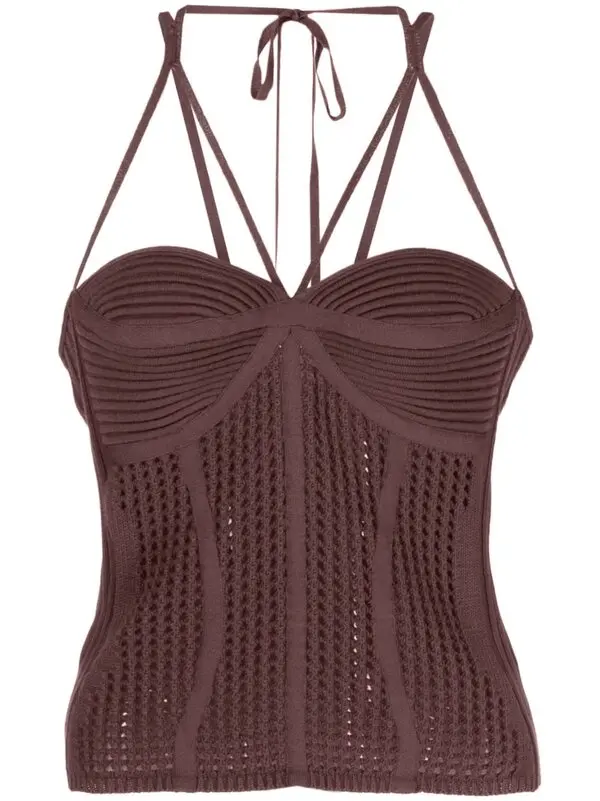 ANDREĀDAMO Halterneck Knit Top