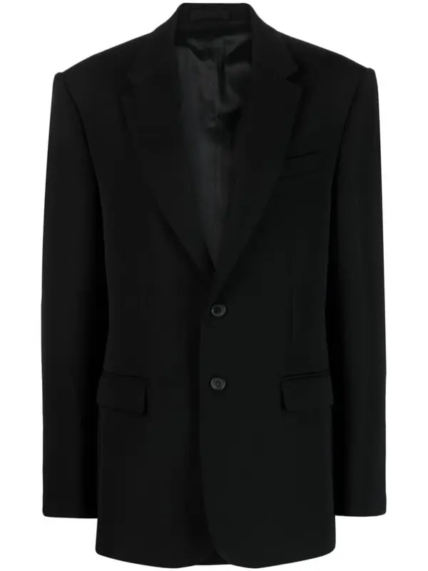 Wardrobe.NYC Relaxed-fit Single-breasted Blazer - Black