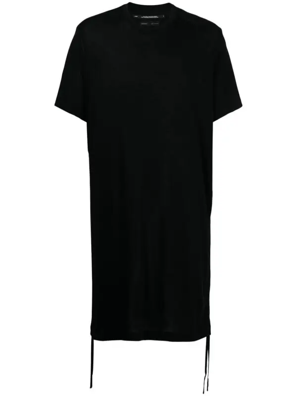 Julius Drawstring Side-Ruched Long T-Shirt In Black - 24% Off