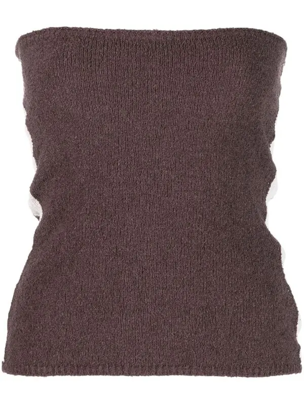 Woolrich X Daniëlle Cathari Strapless Knit Top - Brown