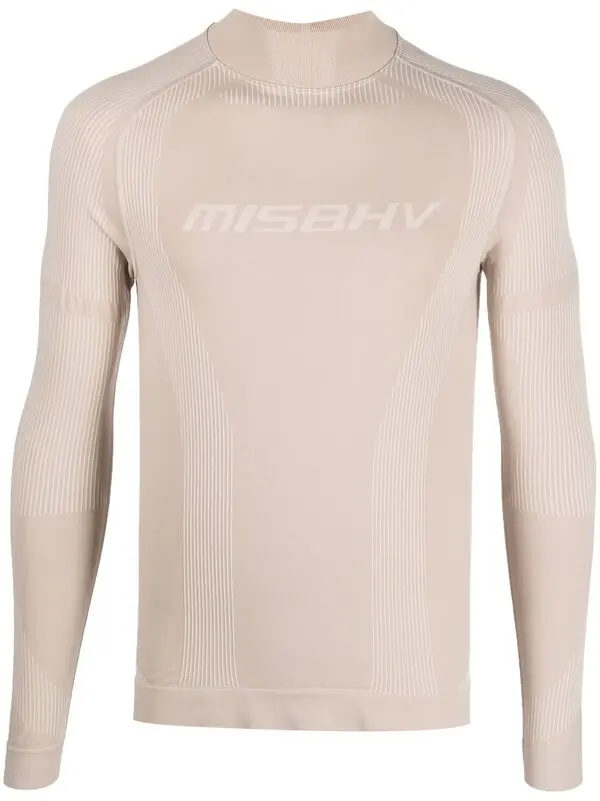 MISBHV High-neck Compression Top - Neutrals