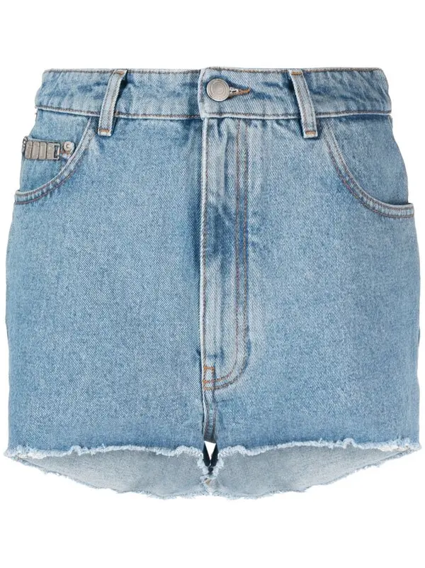 Gcds High-waisted Denim Shorts