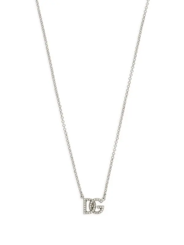 Dolce & Gabbana Dg Logo Chain Necklace - Silver