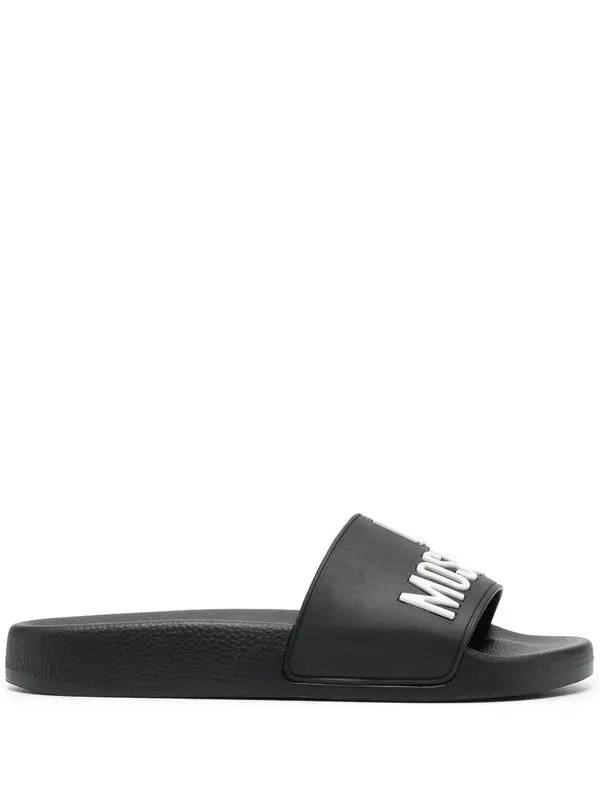 Moschino 3d Logo Flat Slides