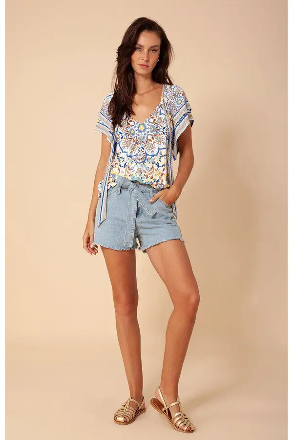 Hale Bob Iara Jersey Top - Blue