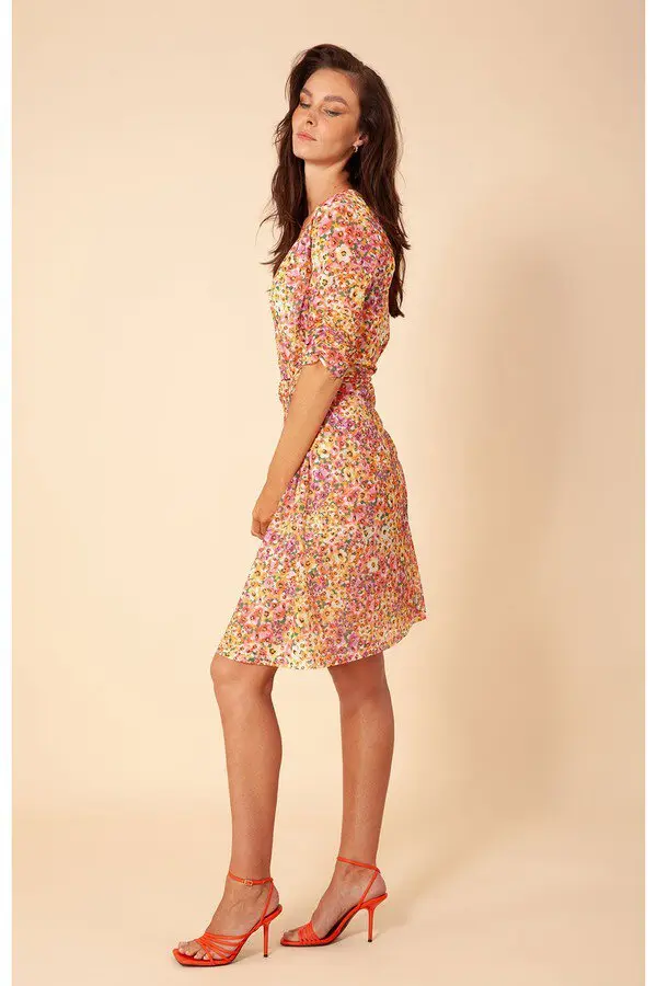 Hale Bob Loraie Draped Mesh Dress