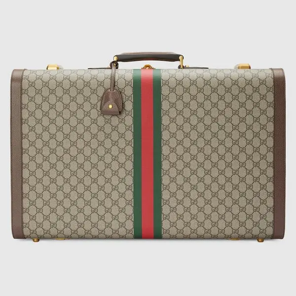 Gucci Savoy Large Suitcase Gg Canvas - Beige