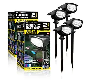 BELL & HOWELL Bell + Howell Solar Powered Color Changing Burs Lights 4-pack