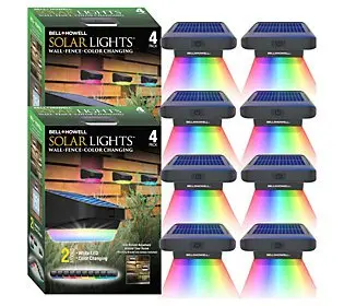 BELL & HOWELL Bell + Howell Solar Powered Color Changing Fenc Lights 8-pack