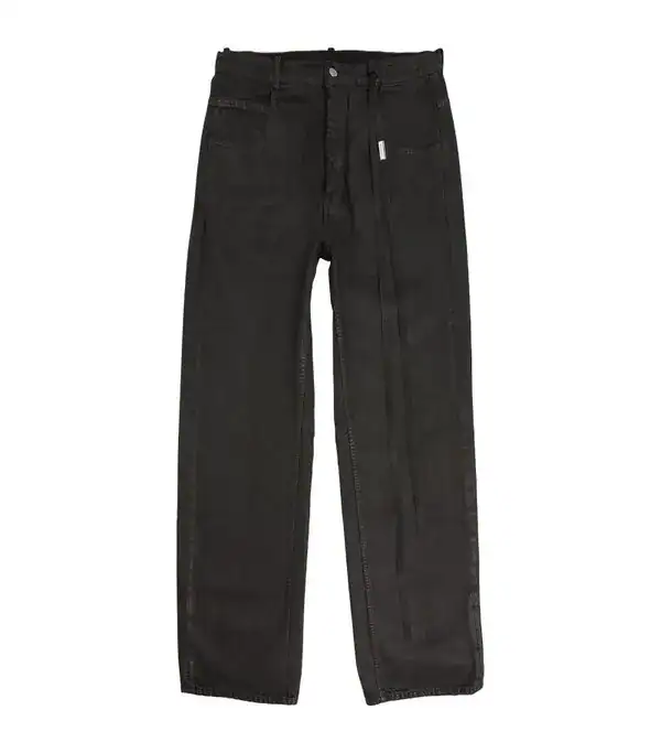 Ann Demeulemeester Oversized Coated Ronald Jeans In Black - 30 