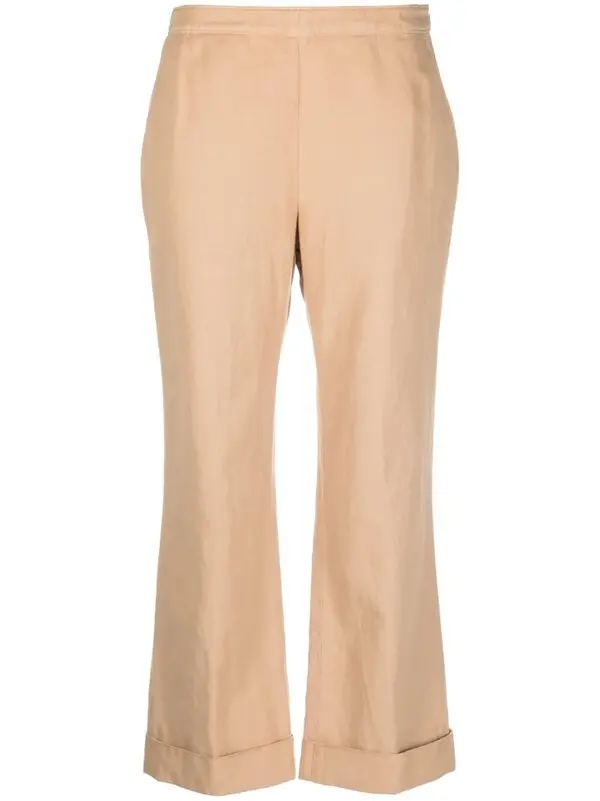 Aspesi Cropped Flared Trousers - Neutrals