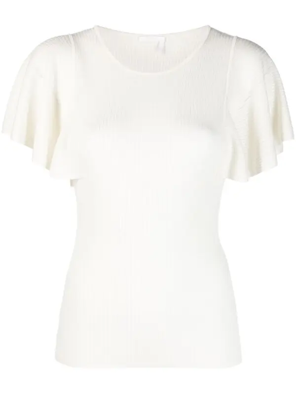 Chloé Ruffled-sleeves Knitted Top