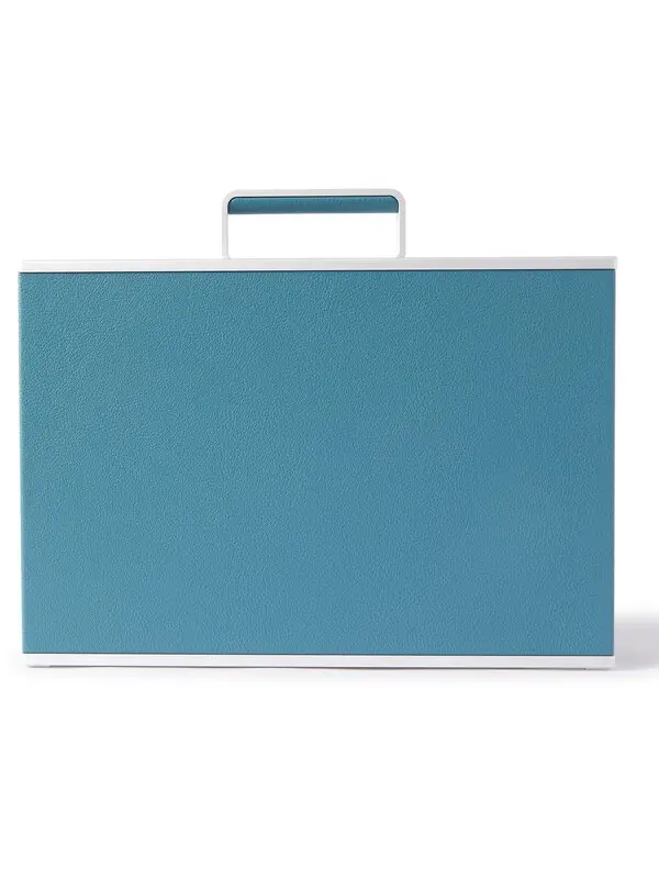 CHARLES SIMON Mackenzie Twelve-piece Travel Watch Case - Blue
