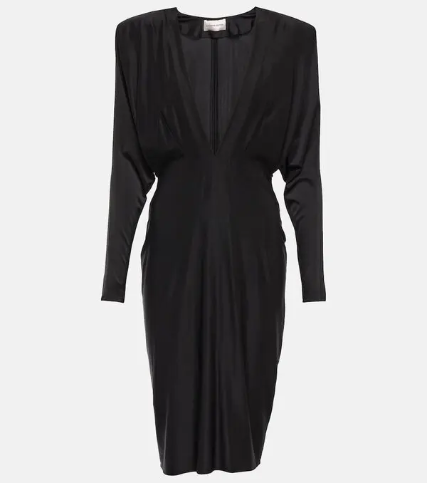 Alexandre Vauthier Satin Midi Dress