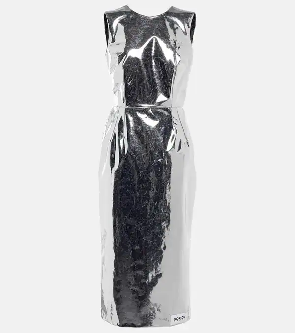 Dolce & Gabbana X Kim Metallic Midi Dress In Silver - 30% Off ...