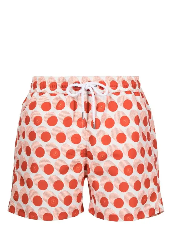 Frescobol Carioca Polka-dot Swim Shorts - Orange