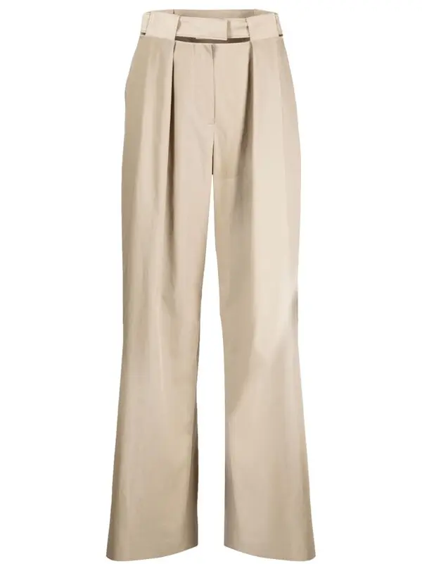 SYSTEM Cut-out Pleated Palazzo Pants